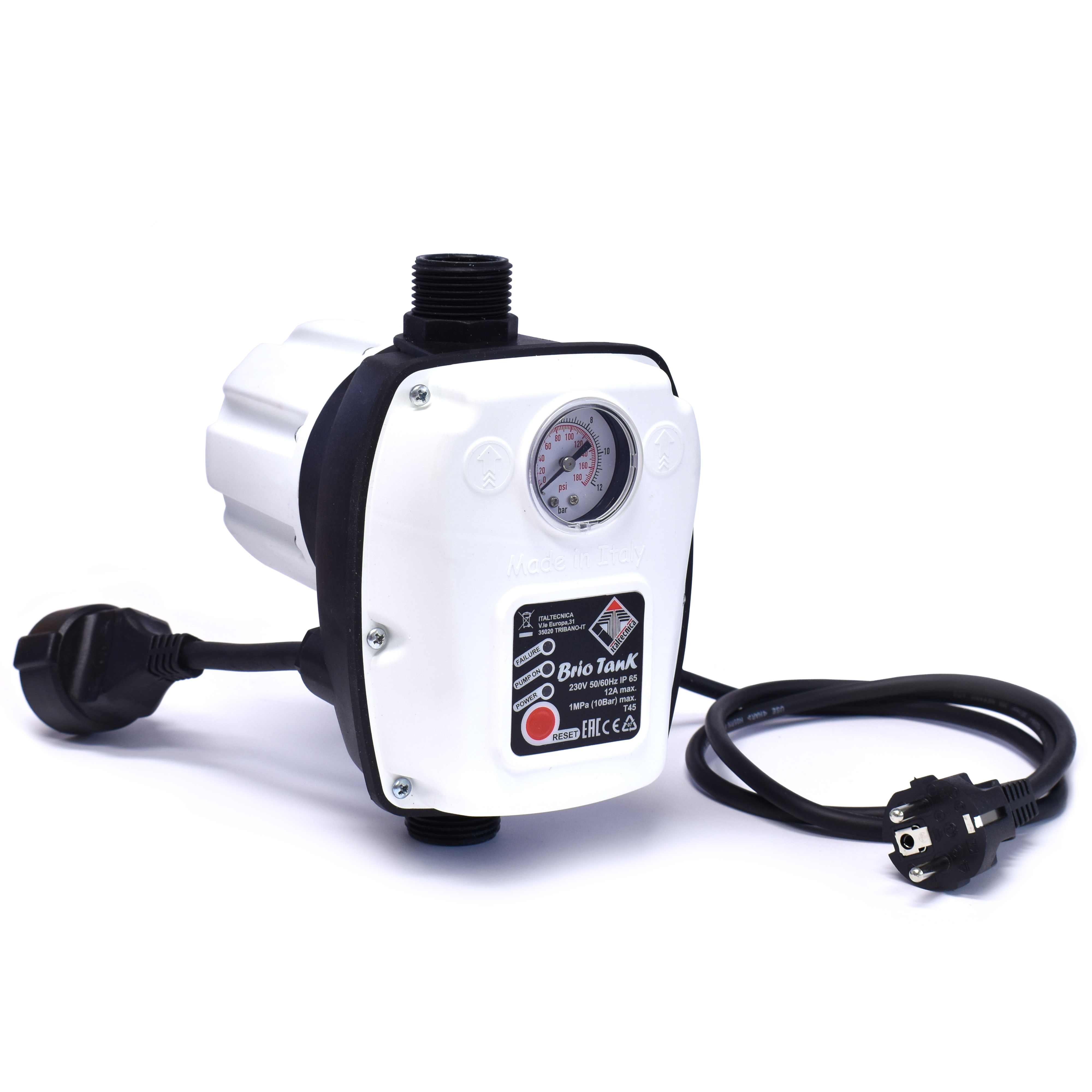 Brio TANK drukschakelaar met manometer - Pomp Control - Engeldot Techni